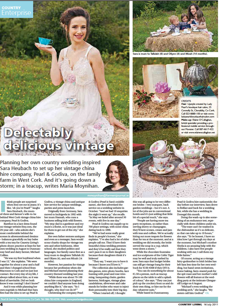 Make Up Artist - Elaine O Callaghan: Pearl and Godiva for Irish Farmers ...