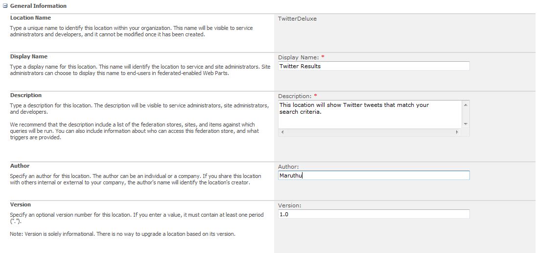 Implementing Federated Search Result (Twitter) in SharePoint 2010 ...