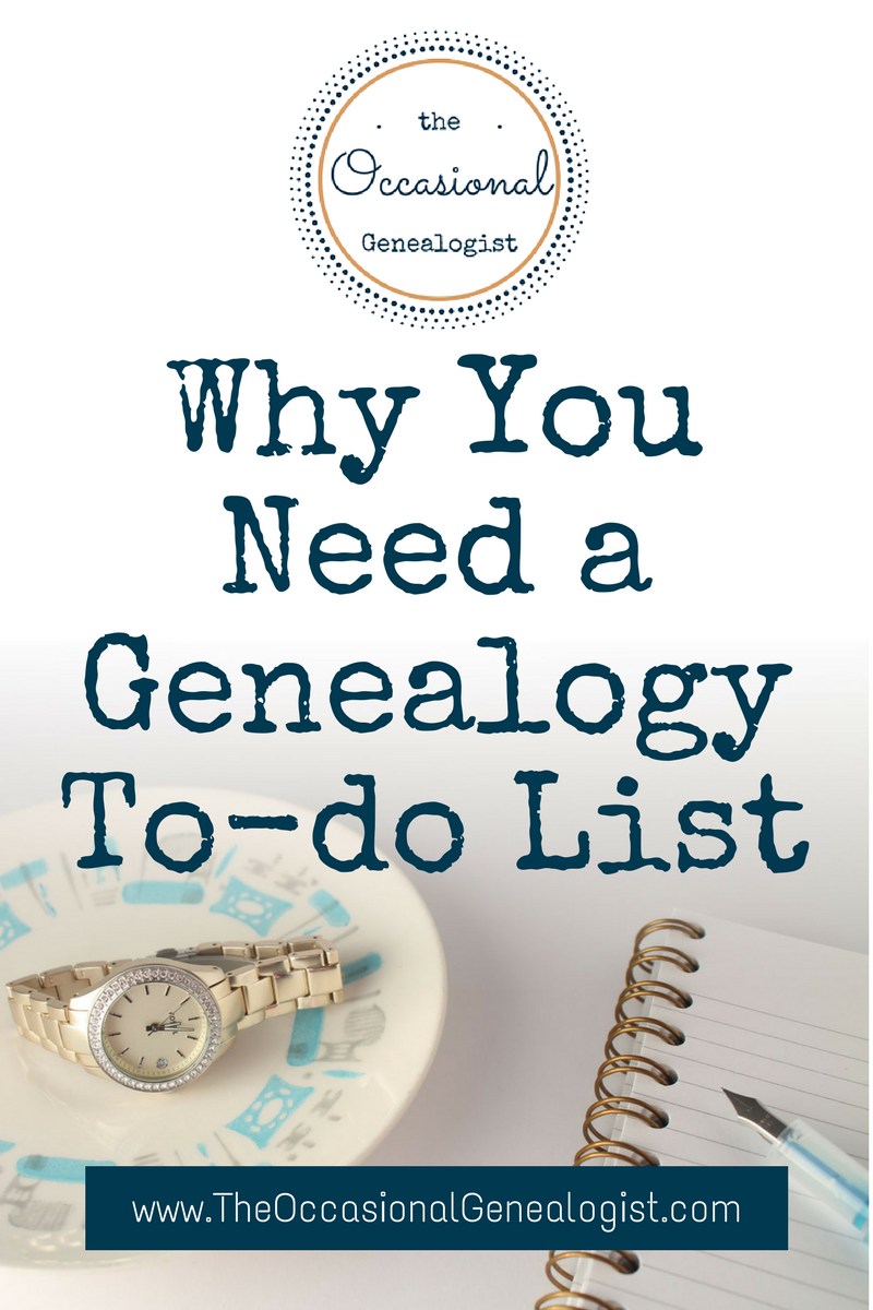 Why You Need a Genealogy To-do List