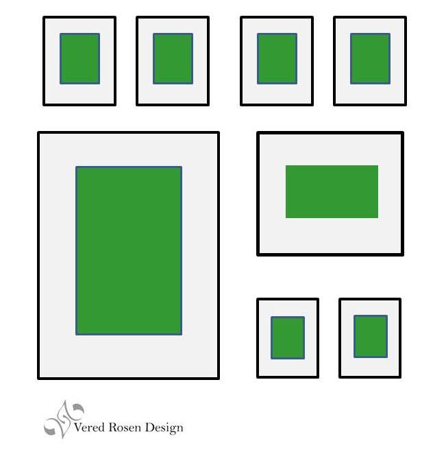 Vered Rosen Design: HOW TO DISPLAY ART - PICTURE GROUPING IDEAS