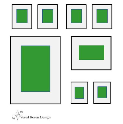 Vered Rosen Design: HOW TO DISPLAY ART - PICTURE GROUPING IDEAS