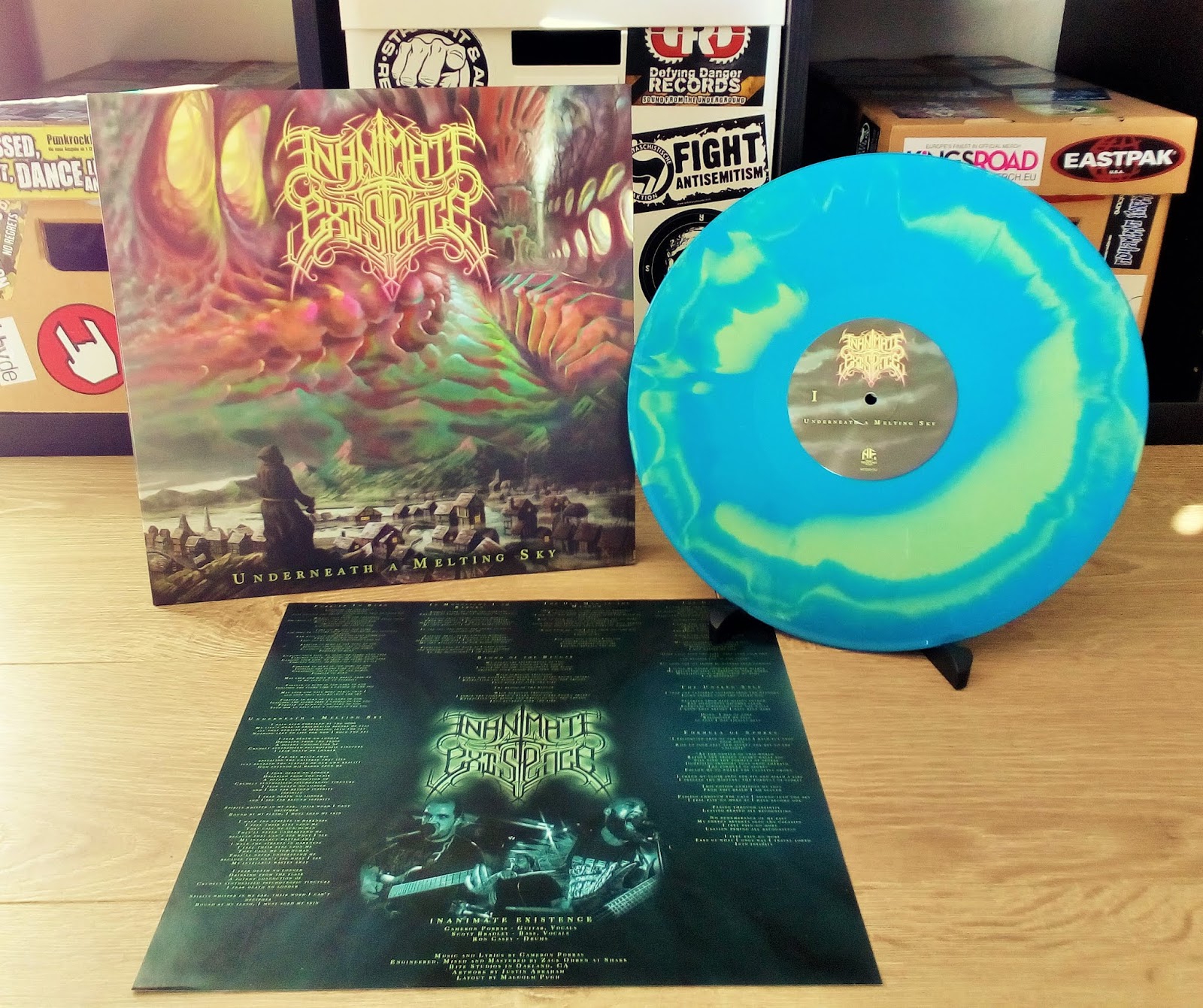 hardcore/metal vinyl: inanimate existence - underneath a melting sky