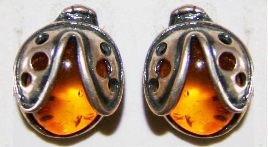 Ámbar del Báltico: Animales de ámbar y plata de ley.