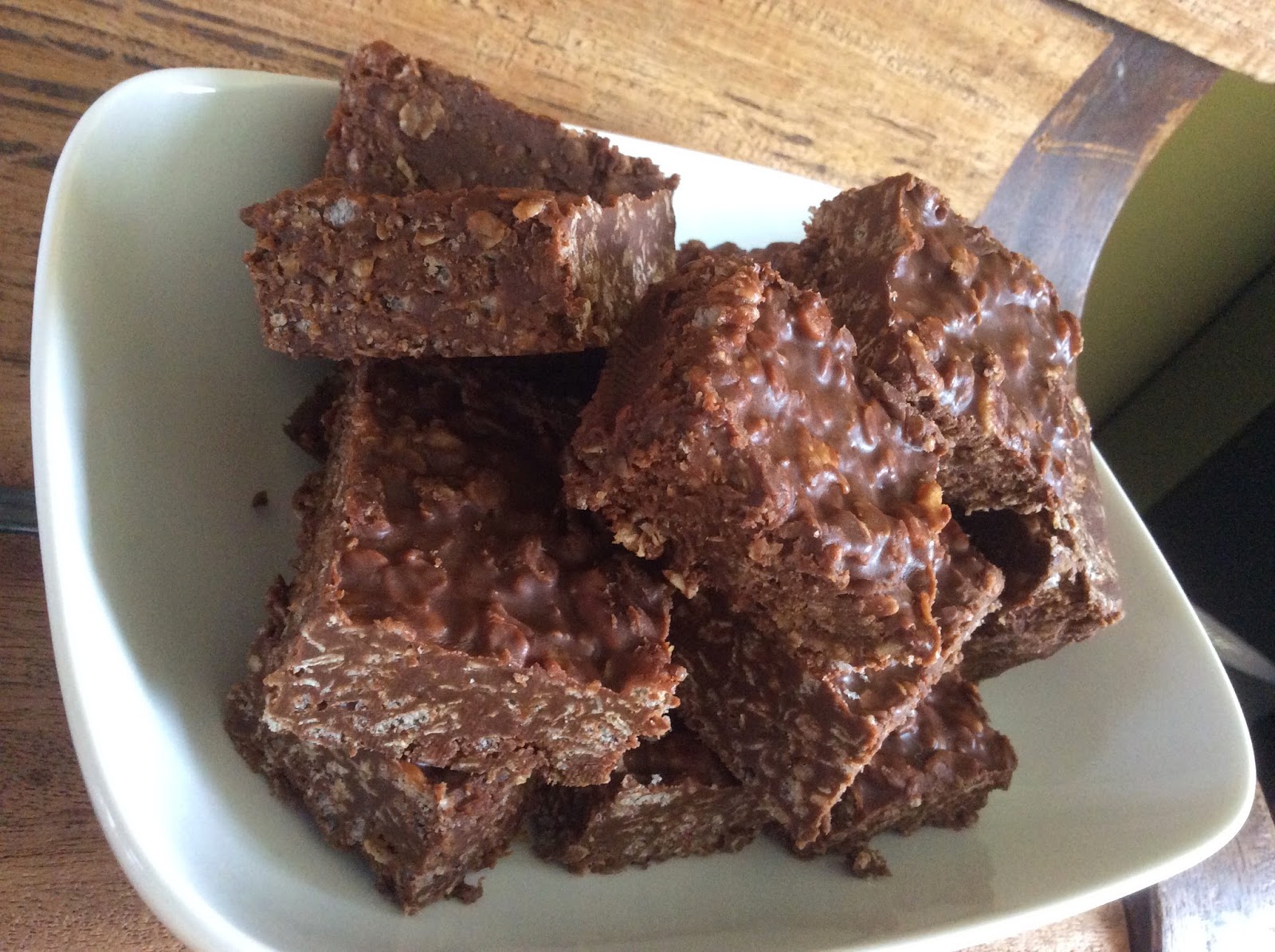 Barres tendres à l'avoine et au chocolat