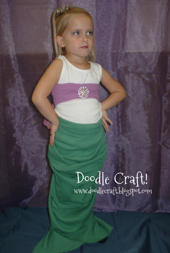 Mermaid Dress up upcycled from prom dress!