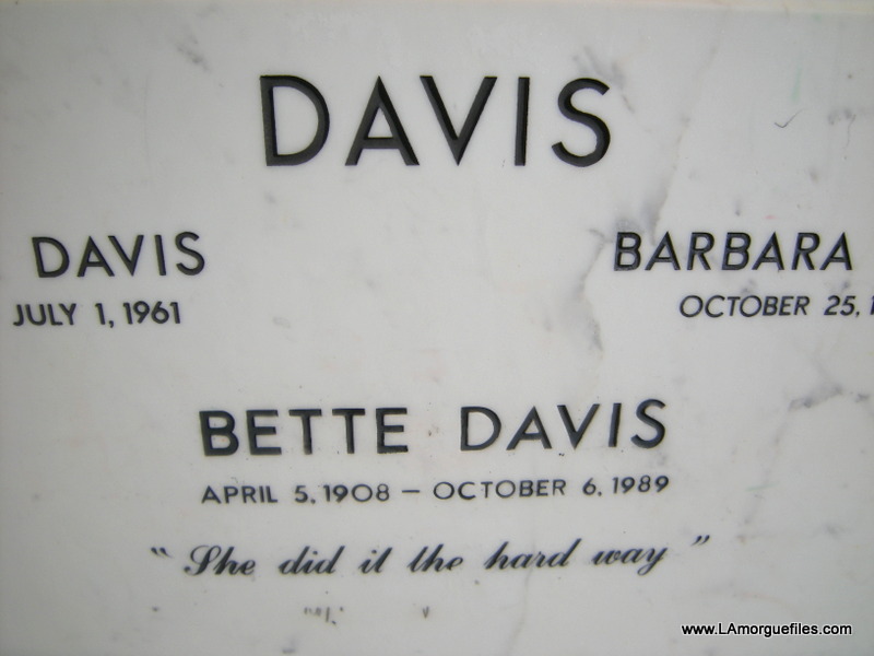 Los Angeles Morgue Files: "Baby Jane" Actress Bette Davis 1989 Forest ...