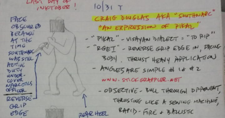 Inktober Day #31: Craig Douglas' Pikal: Some points and stance ...