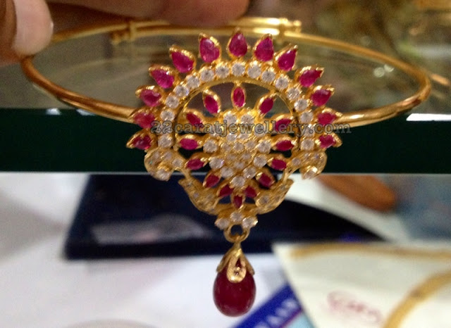 Simple Armlet with CZs - Jewellery Designs