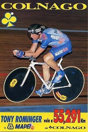 Lo pro cycling club: Tony Rominger hour record. Velodrome du Lac ...