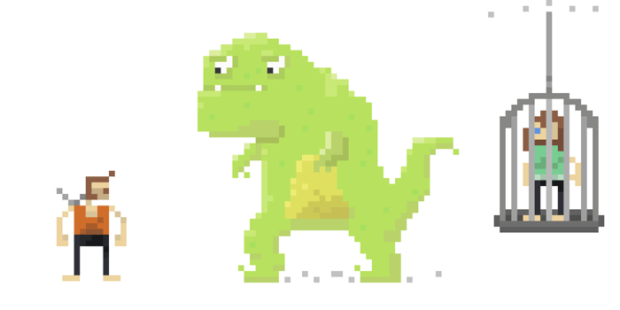 CwThornbrugh: 8 Bit Dino Pre-Battle