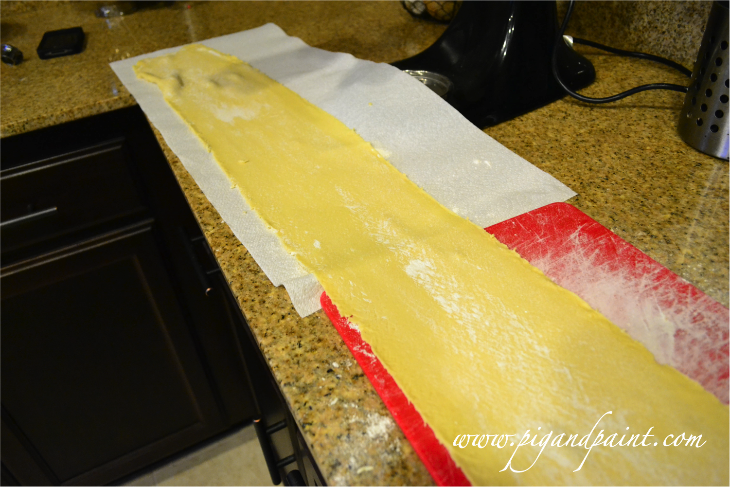 Hand Cut Pasta with a Basil Cream Sauce