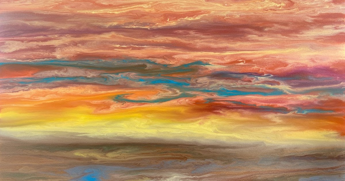 Daily Painter Kimberly Conrad: Abstract Landscape, Sunset Painting ...