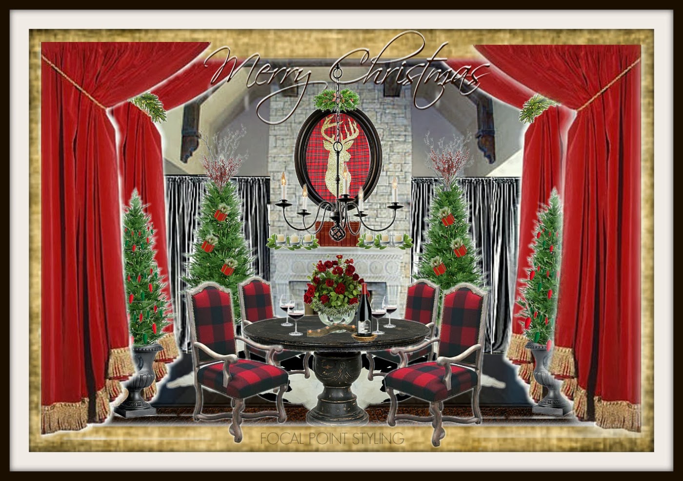 FOCAL POINT STYLING: FABULOUSLY FESTIVE - HOLIDAY VIRTUAL ROOM DESIGNS ...