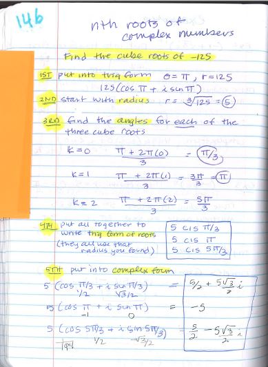Beautiful Math: PreCalculus: DeMoivre's Theorem and Calculating Roots ...