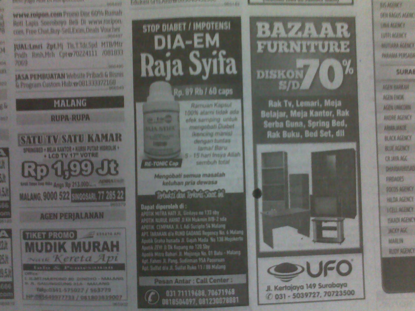 SEMERU AGENCY Biro layanan Iklan ONLINE: SURYA,JAWA POS/RADAR MALANG ...