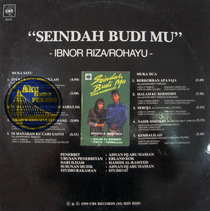 Ibnor Riza & Rohayu Majid - Seindah Budimu [1990] | Arkib Budak Penang ...