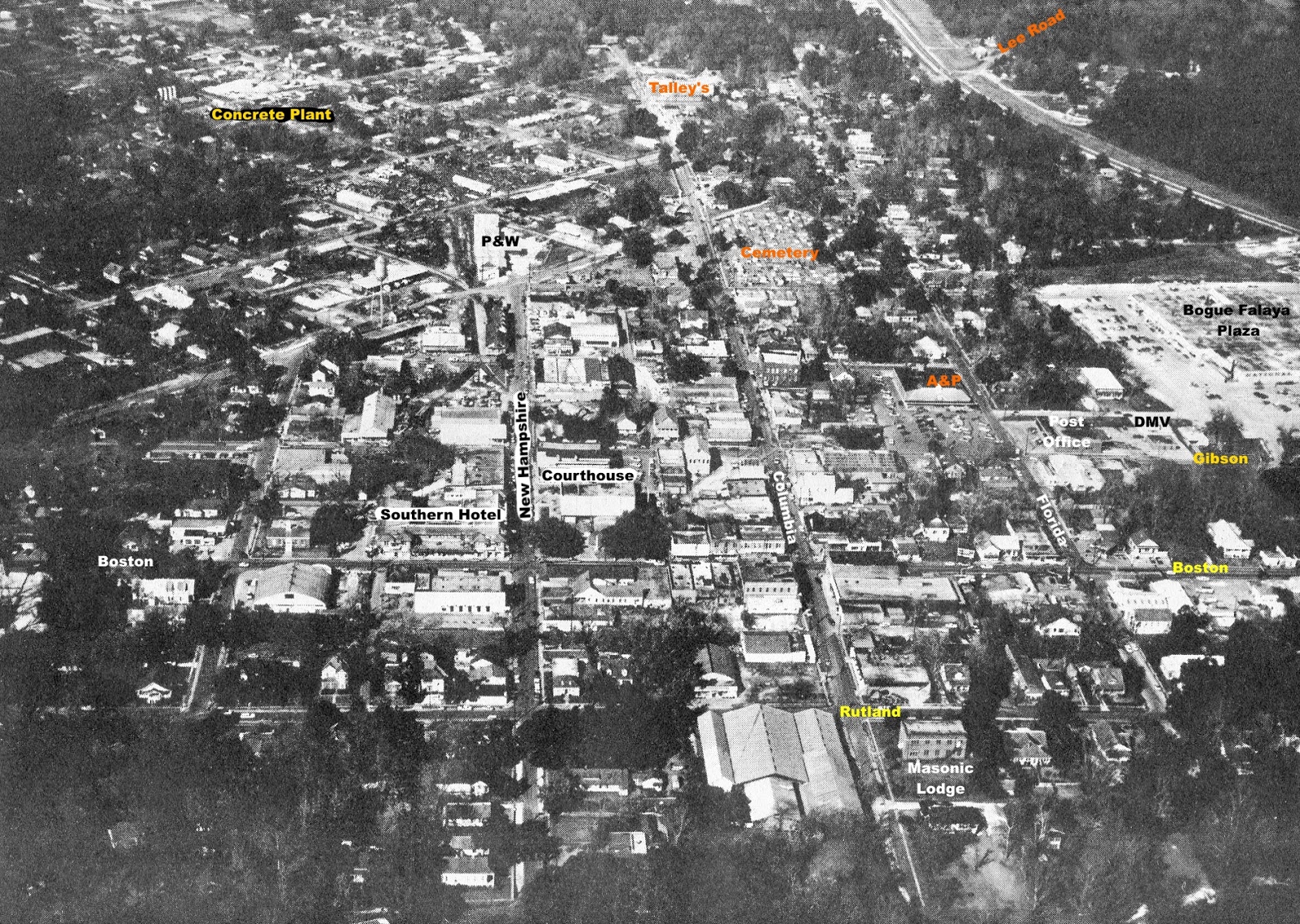 Covington Downtown: Aerial Photographs of Downtown Covington Over the Years
