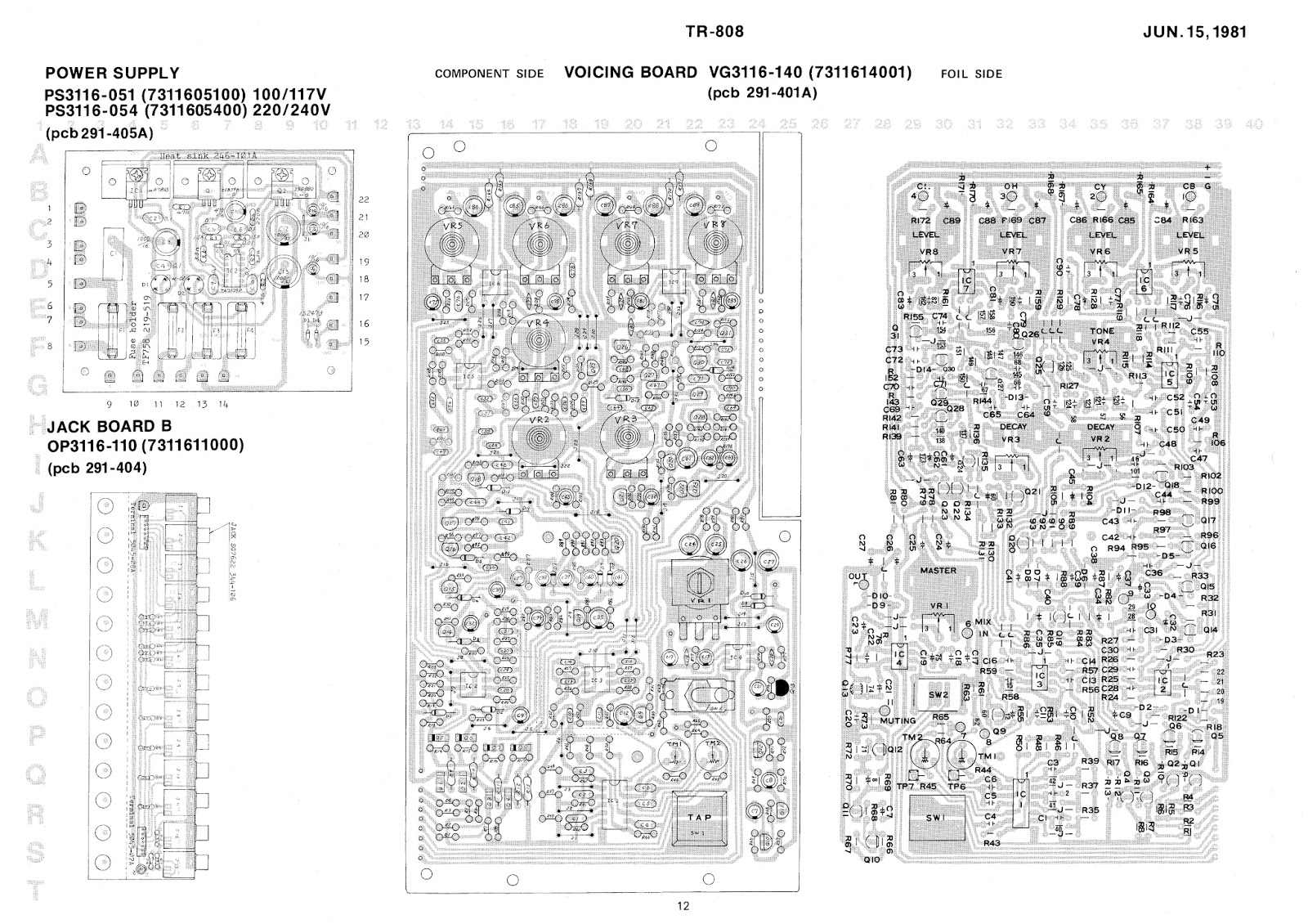 Analog Resistance Sound Design: Schématiques TR-808
