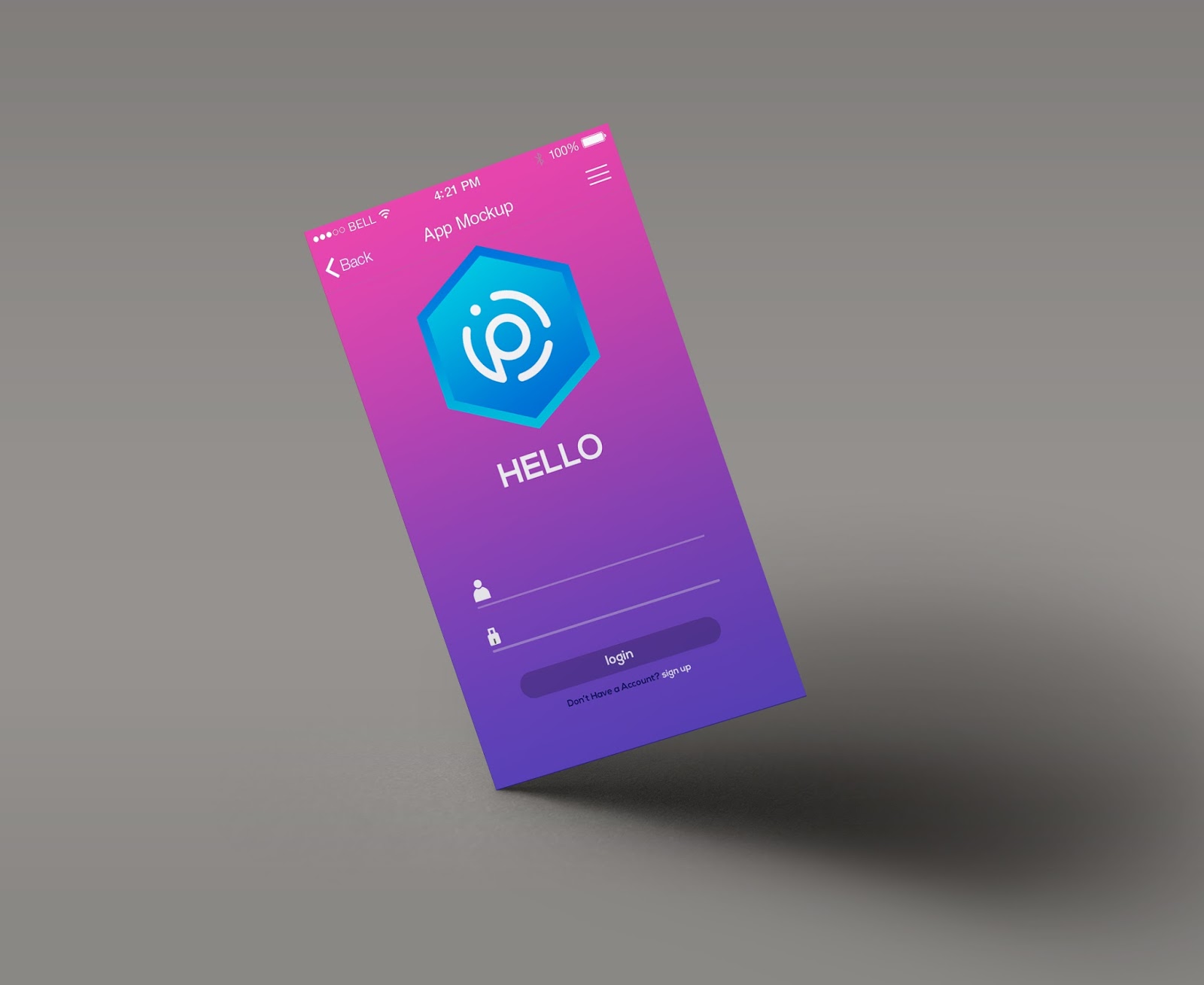 App Login Interface Design - D4design