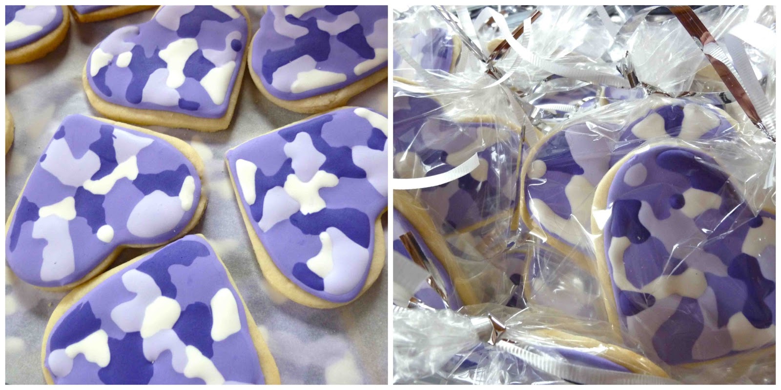 Purple Heart Camouflage cookies – Diary of a Mad Hausfrau