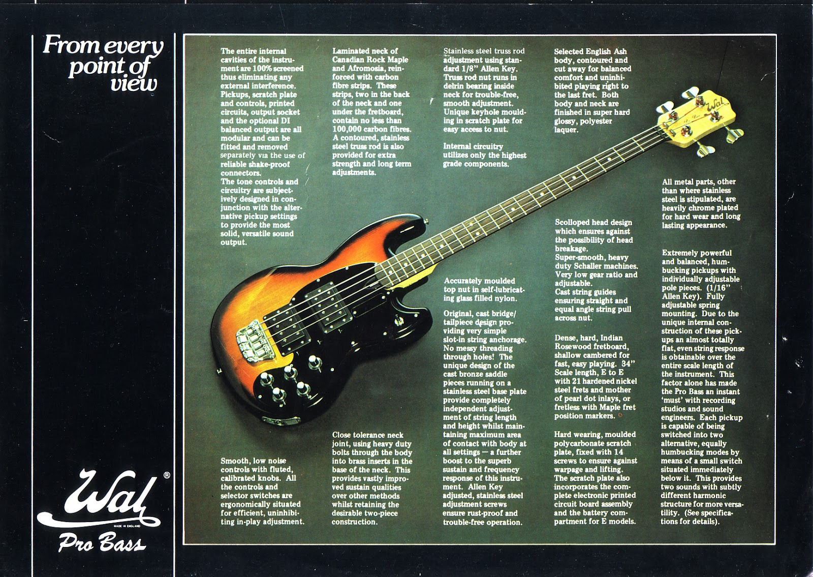 A HISTORY OF WAL BASSES: "Production line" basses (The Pro Series Basses)