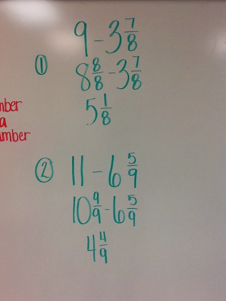 Mrs. White's 6th Grade Math Blog: SUBTRACT WHOLE NUMBERS AND FRACTIONS