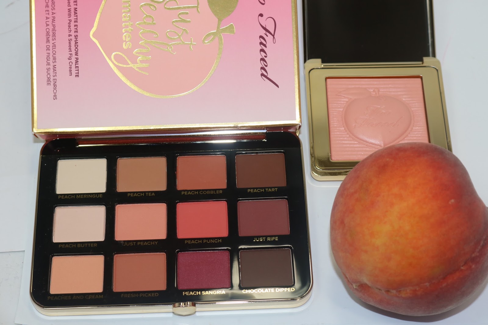 TooFaced Just Peachy Mattes Palette and Peach Blur Finishing Powder ...