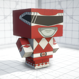 Paper Craft 3D Album: Papercraft 360 preview - Red Ranger (Power Ranger)