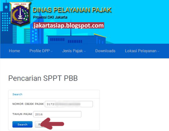 Cek PBB Online Jakarta | Jakarta Siap