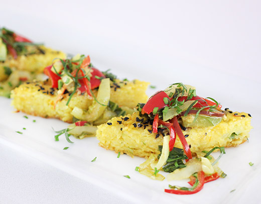 lisa is cooking: Yellow Coconut Rice Cakes with Scallions and Black ...