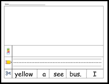 Blooming in 1st: Color Word Sentence Scramble
