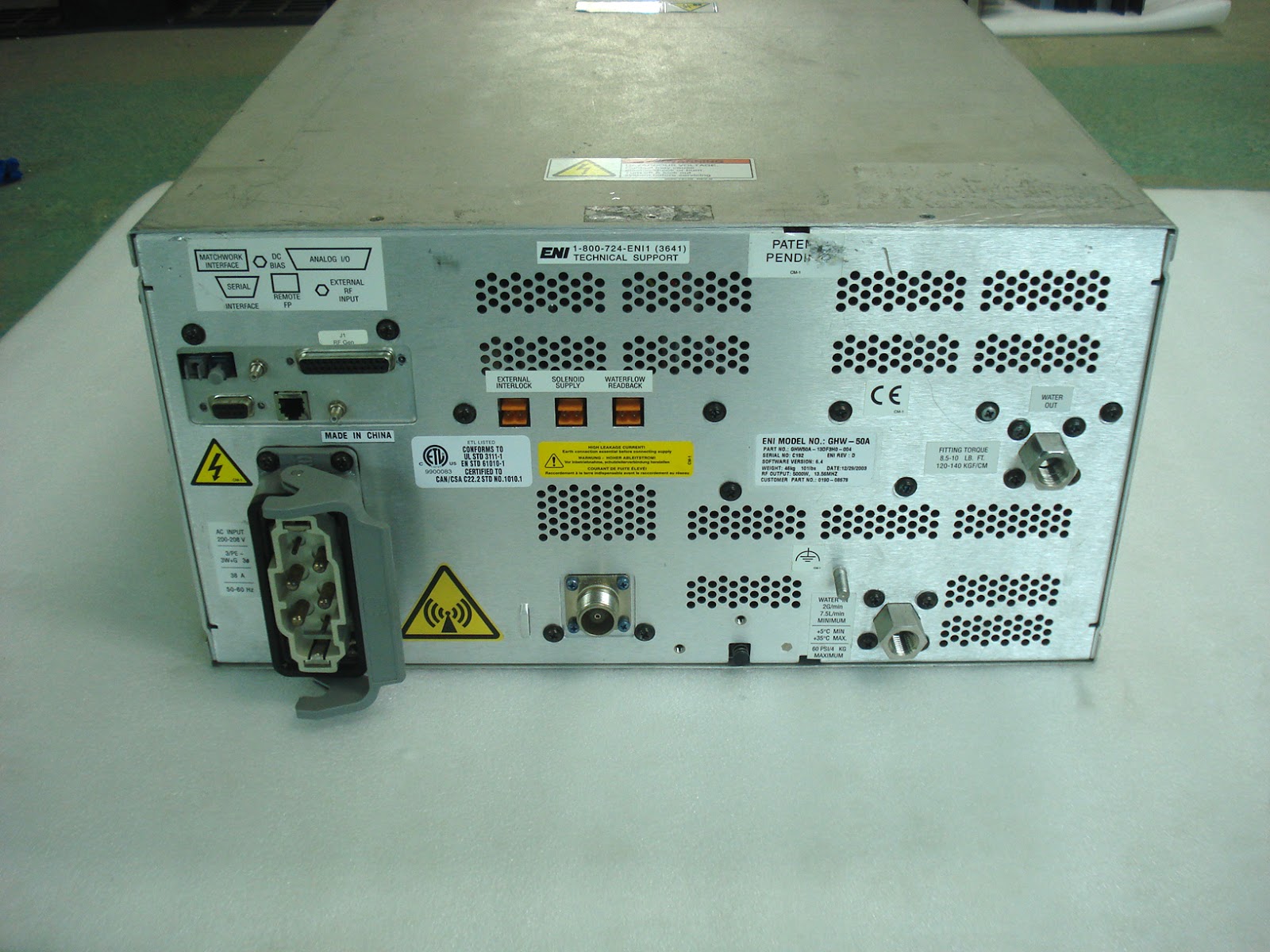 semione: No. 66 / 0190-08678 (RF GENERATOR, 300MM, RACK MOUNT, EMAX ...