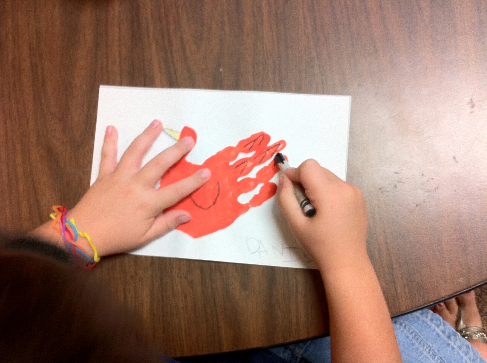 Handprint Little Red Hen - Fairy Dust Teaching