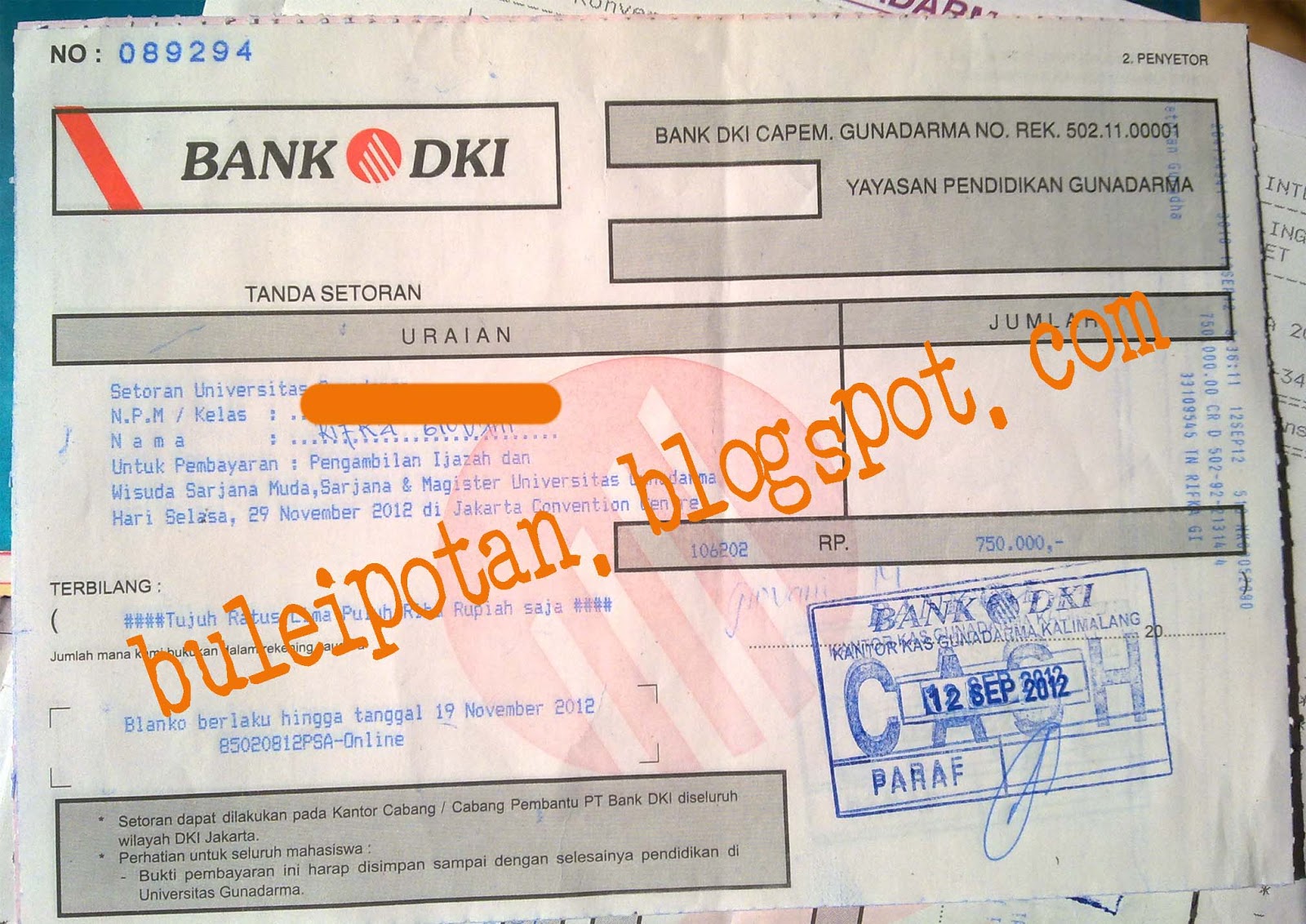 Surat Keterangan Lulus Gunadarma - Contoh Surat