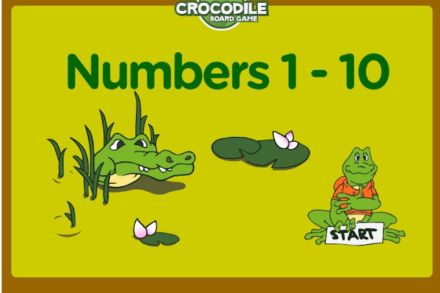 English is FUNtastic: Numbers 1 to 10 - Interactive Crocodile Board Game