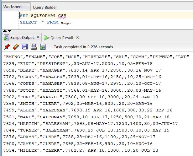 SQLFormat - CSV, JSON, XML - Format output of SQL in SQLDeveloper ... SQLFormat - CSV, JSON, XML - Format output of SQL in SQLDeveloper ...