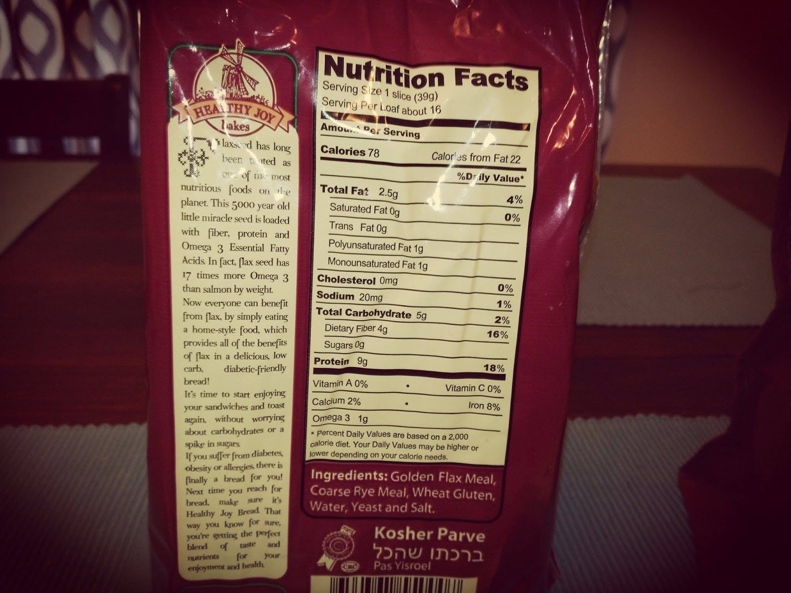 Honest Thoughts and Reviews: Omega Power Bread by Healthy Joy Bakery