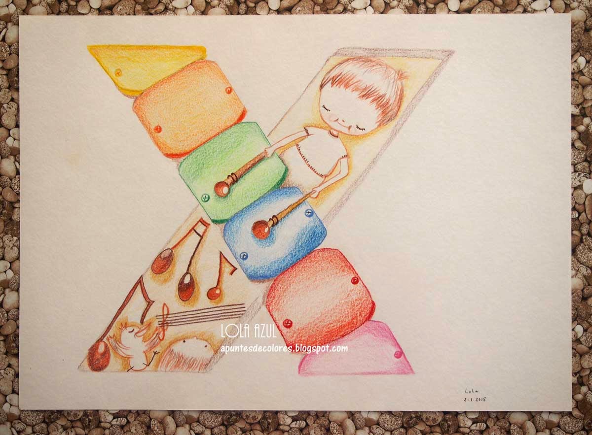 Apuntes de colores: Letra X.