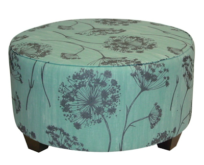 Aqua Lace Round Ottoman – Everything Turquoise