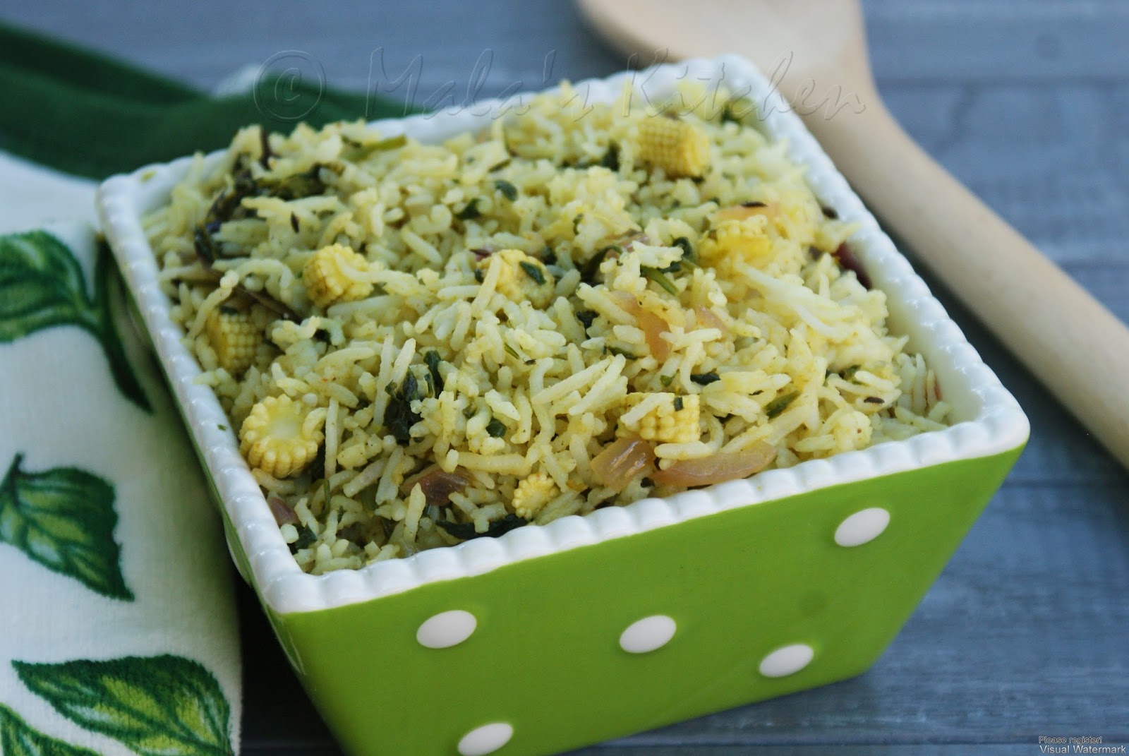 Methi Corn Pulao - Malas-Kitchen