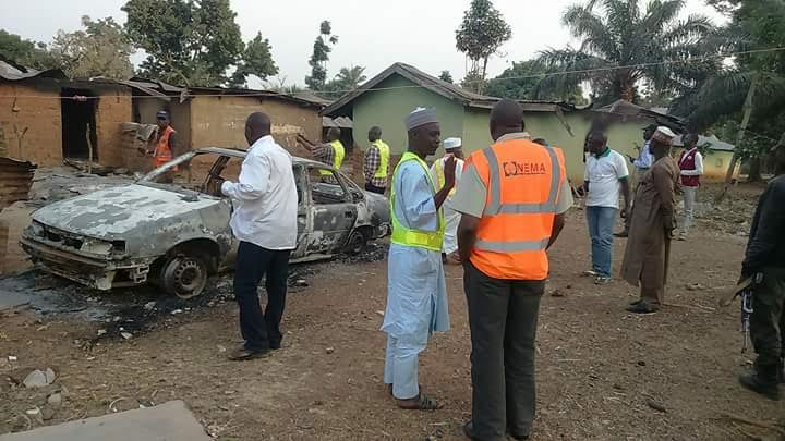 Photos show damage caused by unknown gunmen attacks in some communities ...