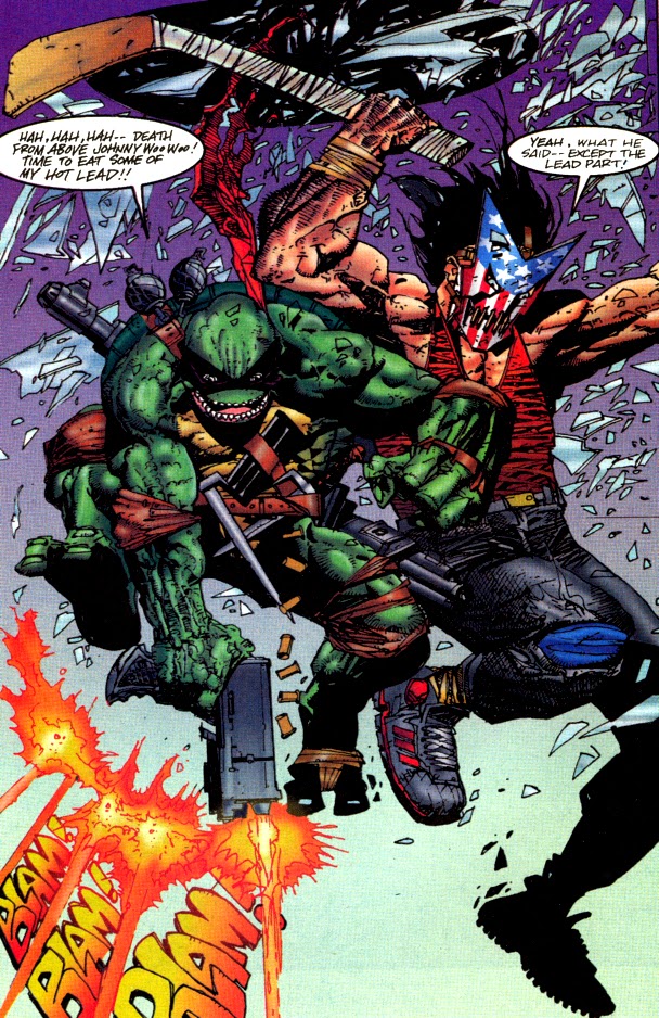 ~It's the little things in comics...: Teenage Mutant Gun-toting Turtles!