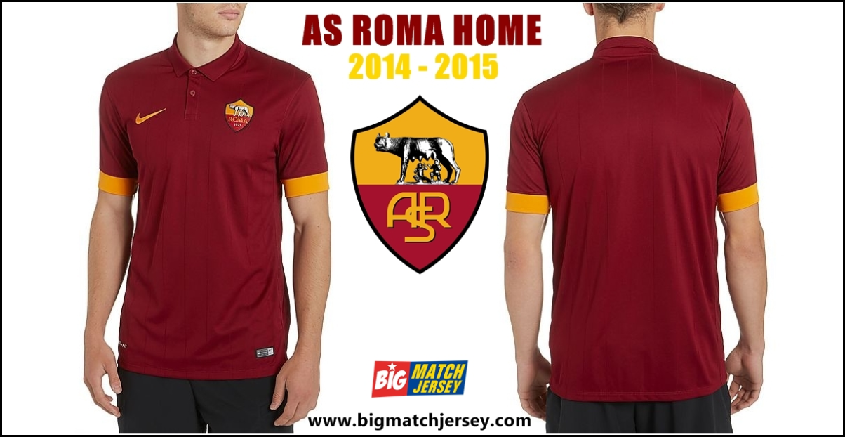 Jersey As Roma Home 2014 - 2015 | Big Match Jersey | Toko Grosir Dan ...