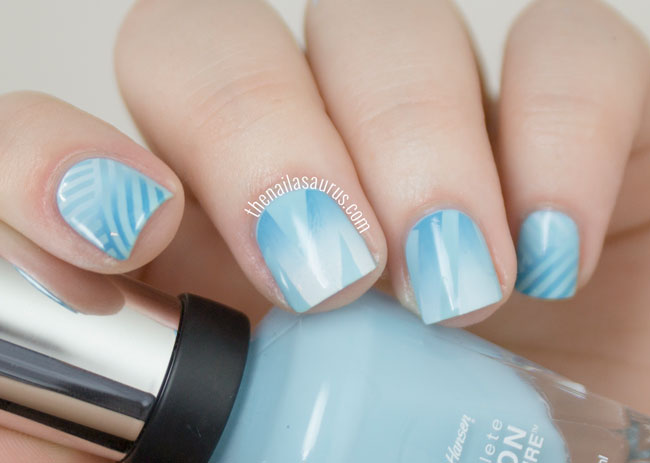 The Nailasaurus | UK Nail Art Blog - Snippet: Blue Gradient Stamping ...