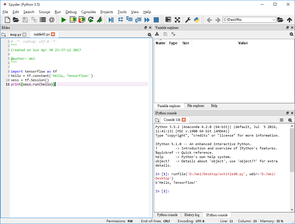 閱讀記事: 於Win10下安裝TensorFlow並用GPU做加速