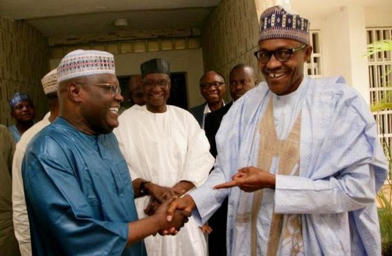 Photos: Atiku Abubakar meets Buhari in Abuja to congratulate him