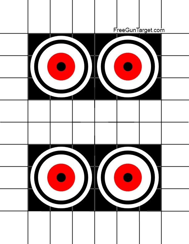 Free Gun Targets: 4 Circle Target