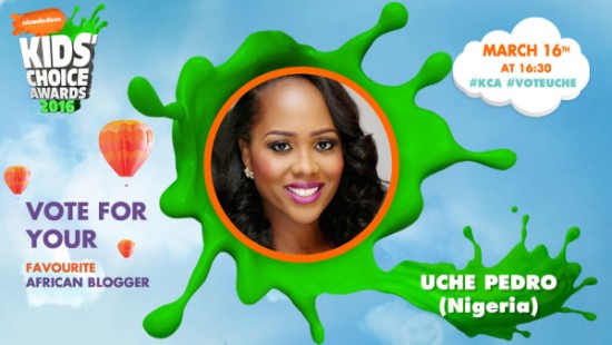 Vote Uche Pedro (Bella Naija) for the Nickelodeon Kids? Choice Awards 2016