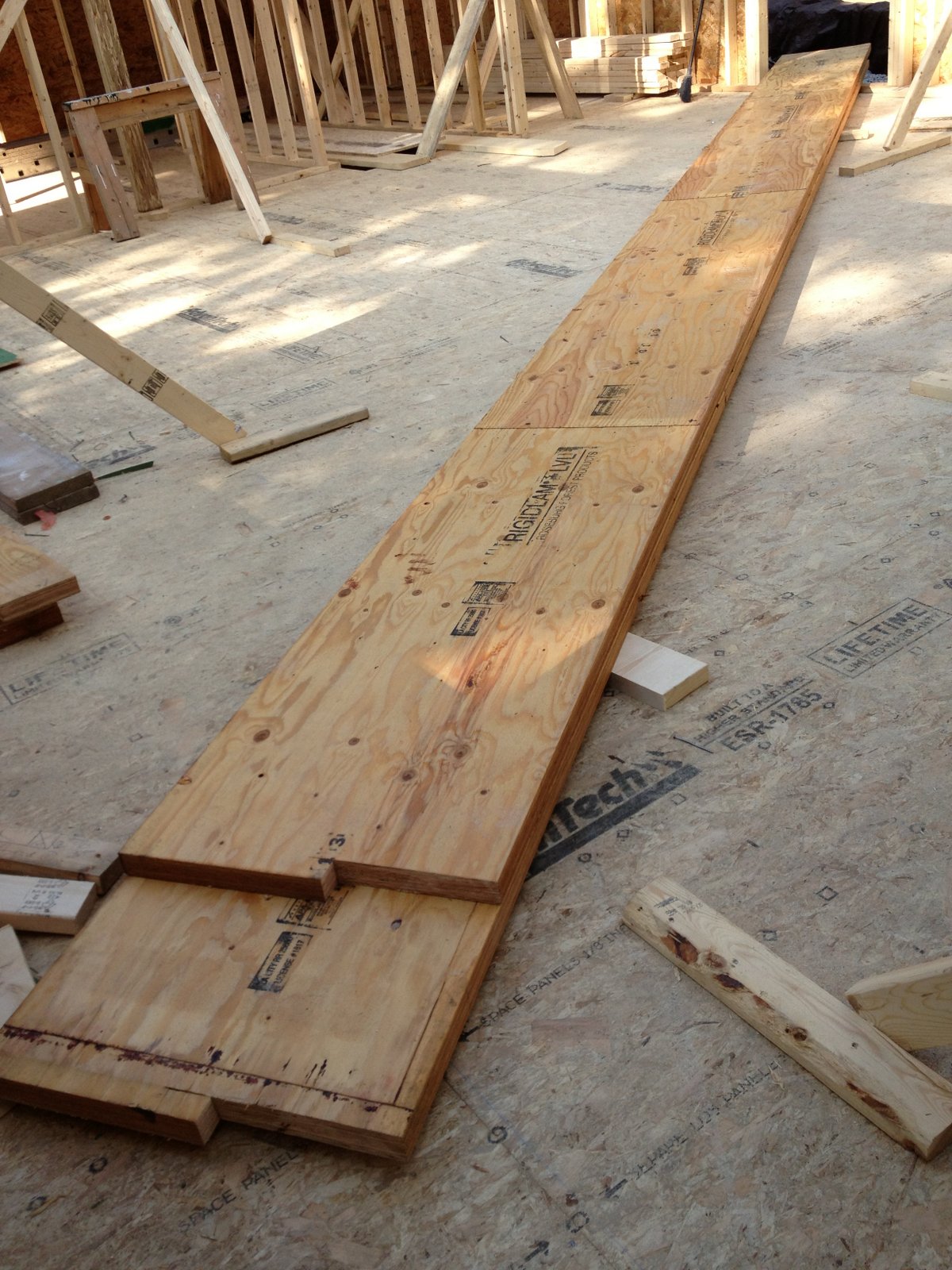 Pretty Good Lake House: Prepping for the ridge beam