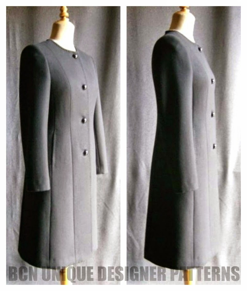 BCN - UNIQUE designer patterns: CASSOCK coat pattern (New release).-